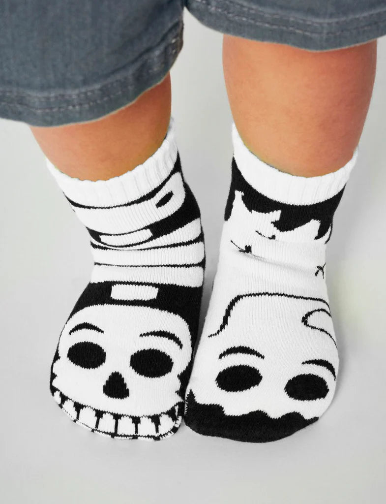 Pals - Mismatched Grip Socks, Ghost & Skeleton – Childplay Melbourne
