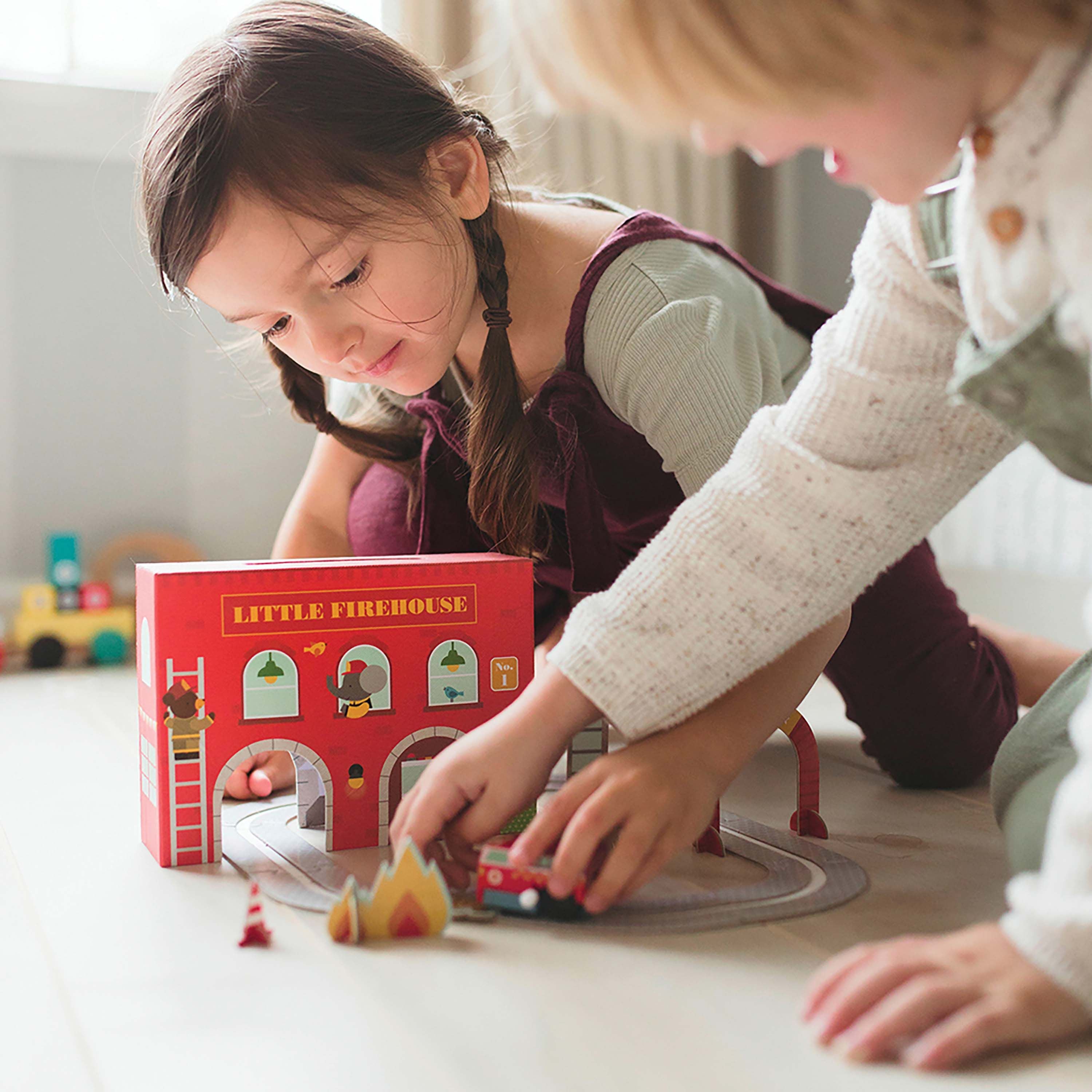 Petit Collage - Little Firehouse Wind-Up and Go Playset – Childplay ...