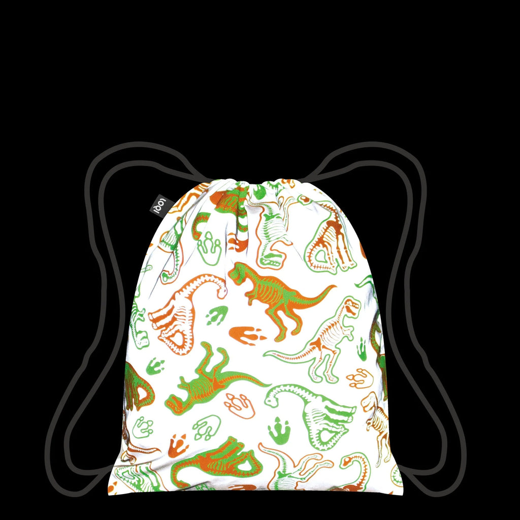 Loqi- Reflective Mini Backpack, Dinosaur Skeleton – Childplay Melbourne