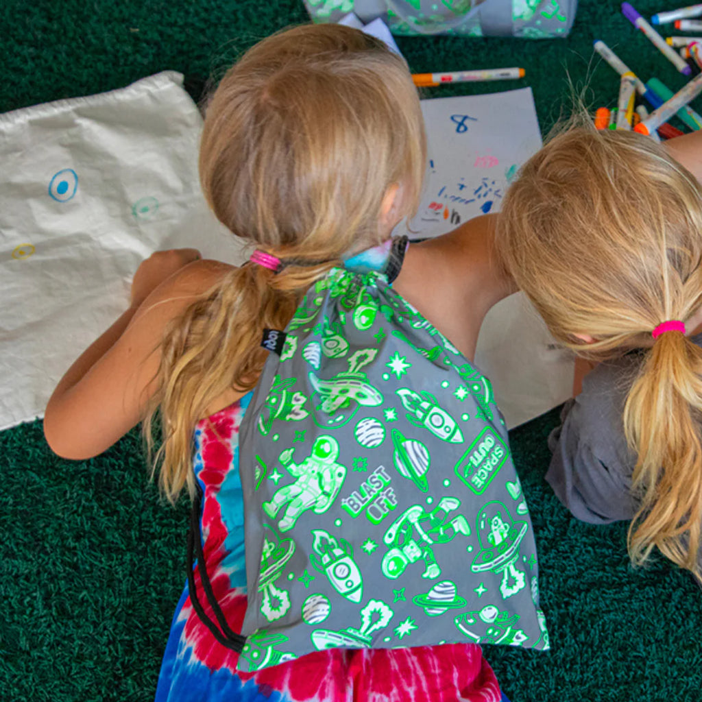 Loqi- Reflective Mini Backpack, Space Out – Childplay Melbourne