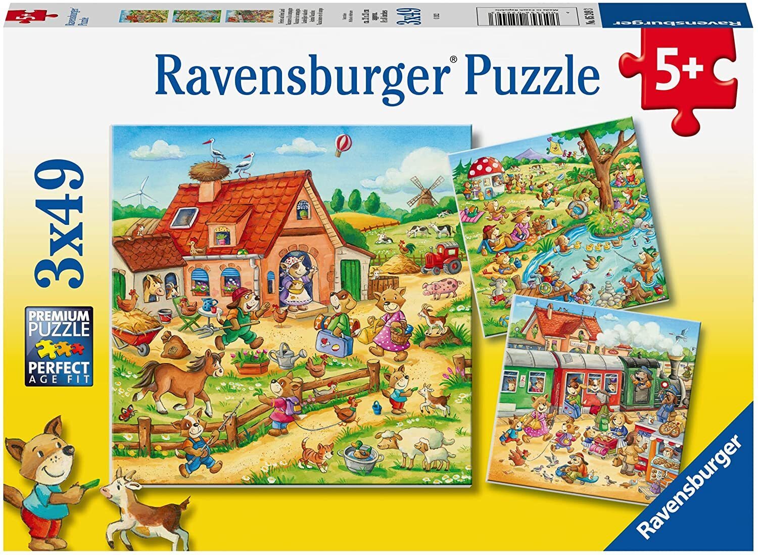 Ravensburger- Jigsaw Puzzle, 3x49 Pieces, Animal Vacation – Childplay ...